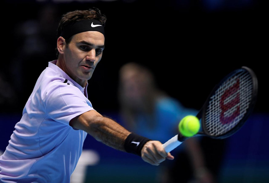 Federer beats Sock in ATP Finals opener