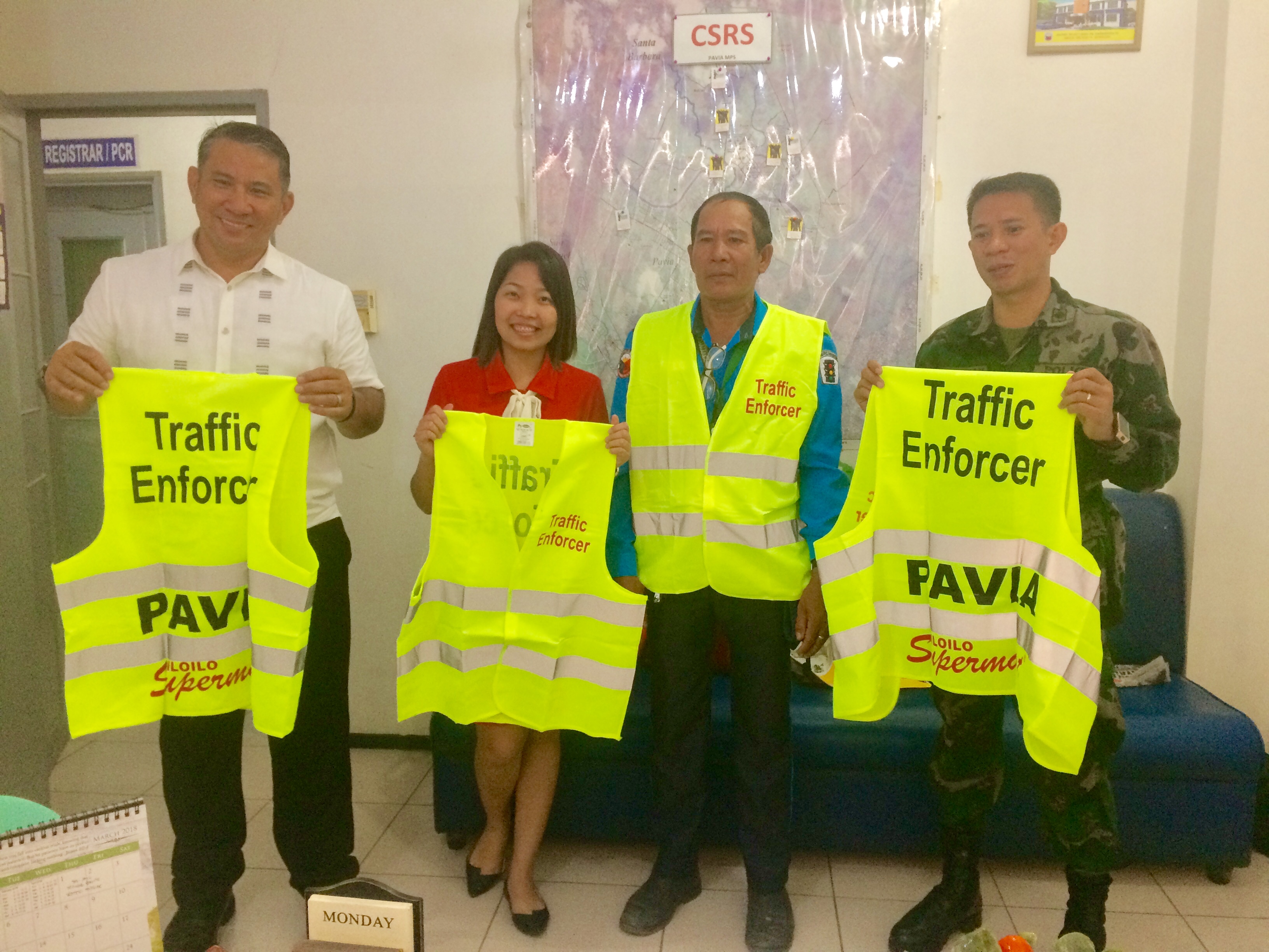 Reflective vests for Pavia traffic aides