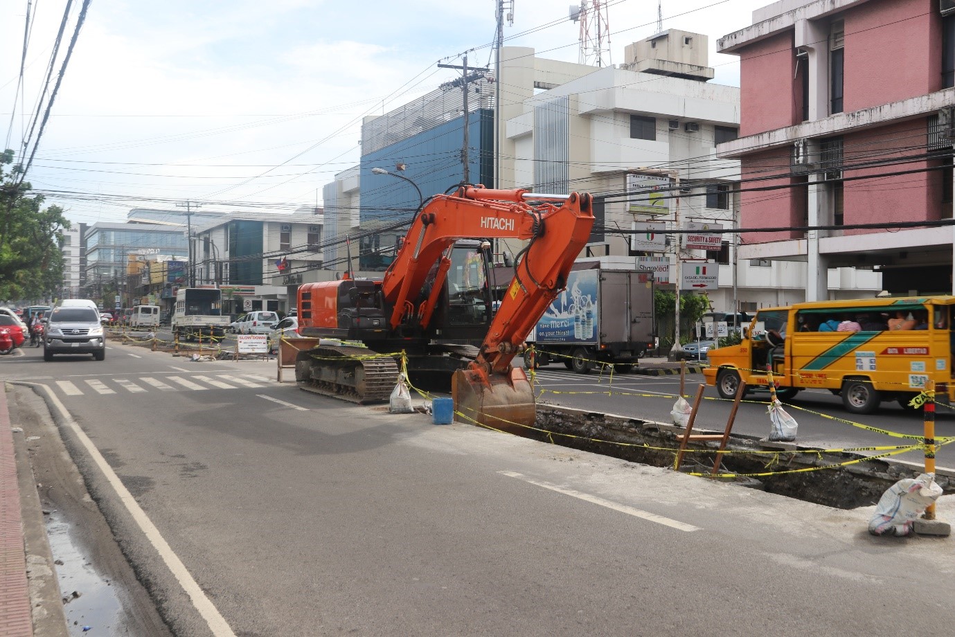 Drainage structure constructed along Bacolod City major road