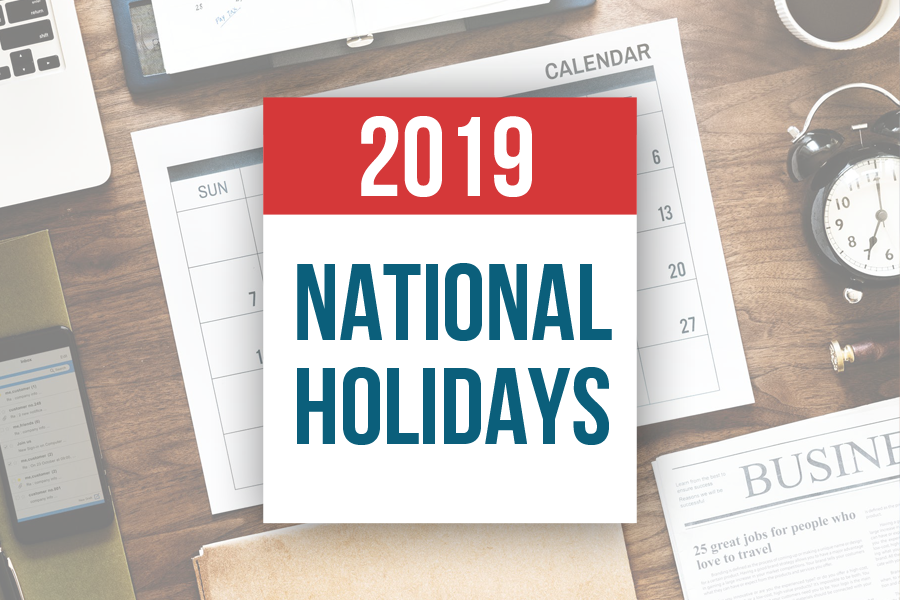 Mark your calendars: Here are the holidays for 2019