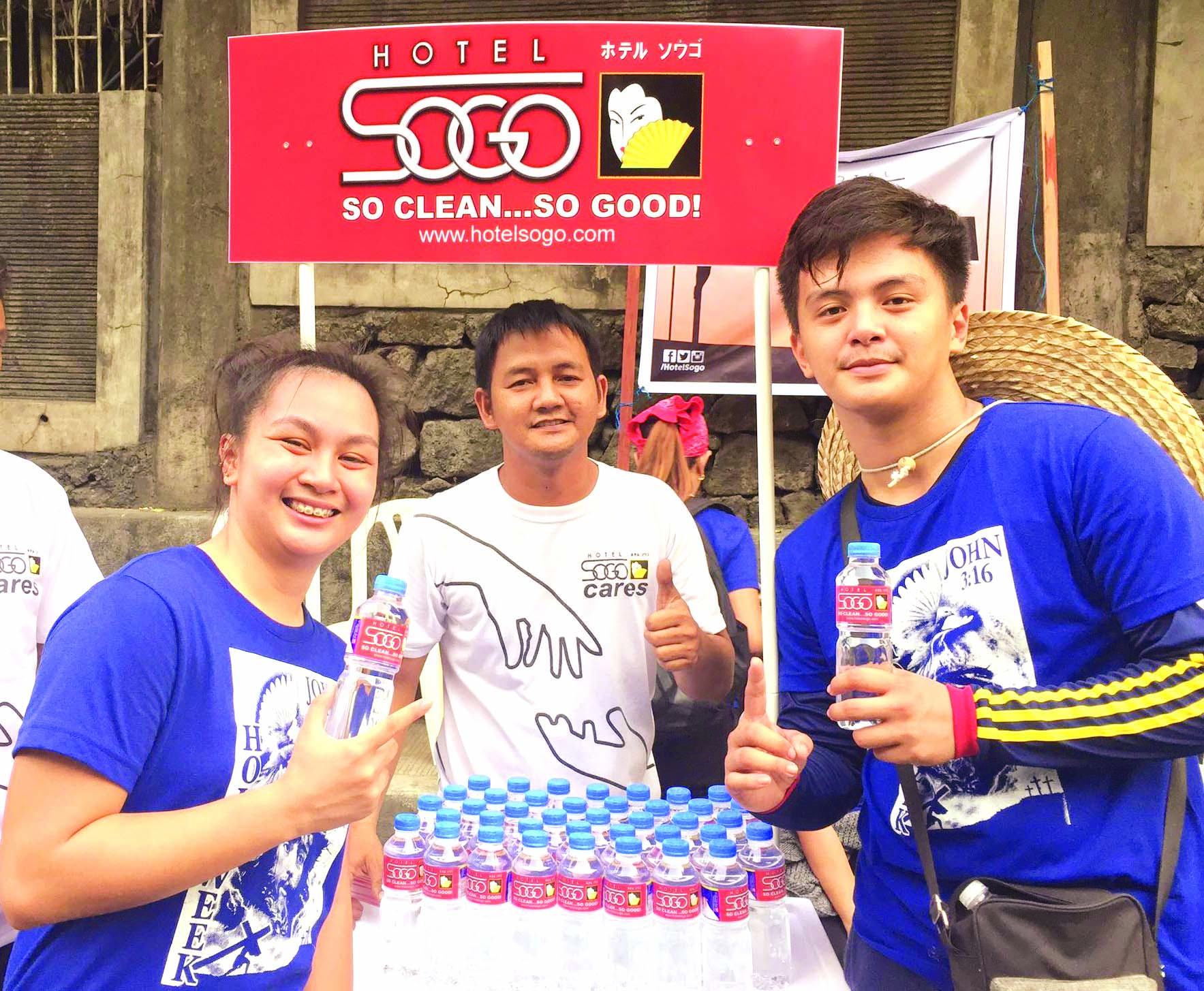 Hotel Sogo gives out free bottled water during Holy Week 2019