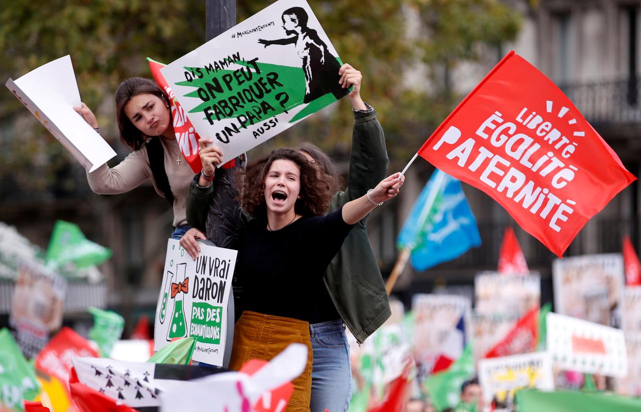 Thousands peacefully protest ‘French IVF law’