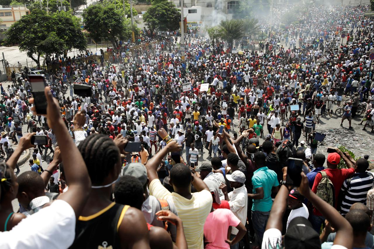 Haitian protesters call for president’s ouster