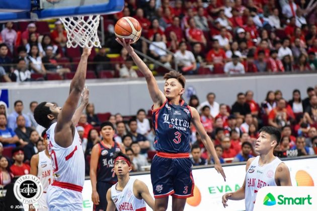 Letran upsets San Beda, nears NCAA caging crown