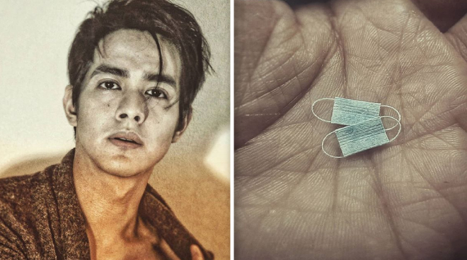 Hero Angeles shows off miniature mask artwork