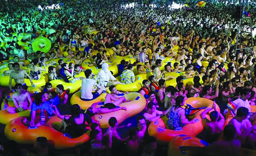 China defends Wuhan pool party
