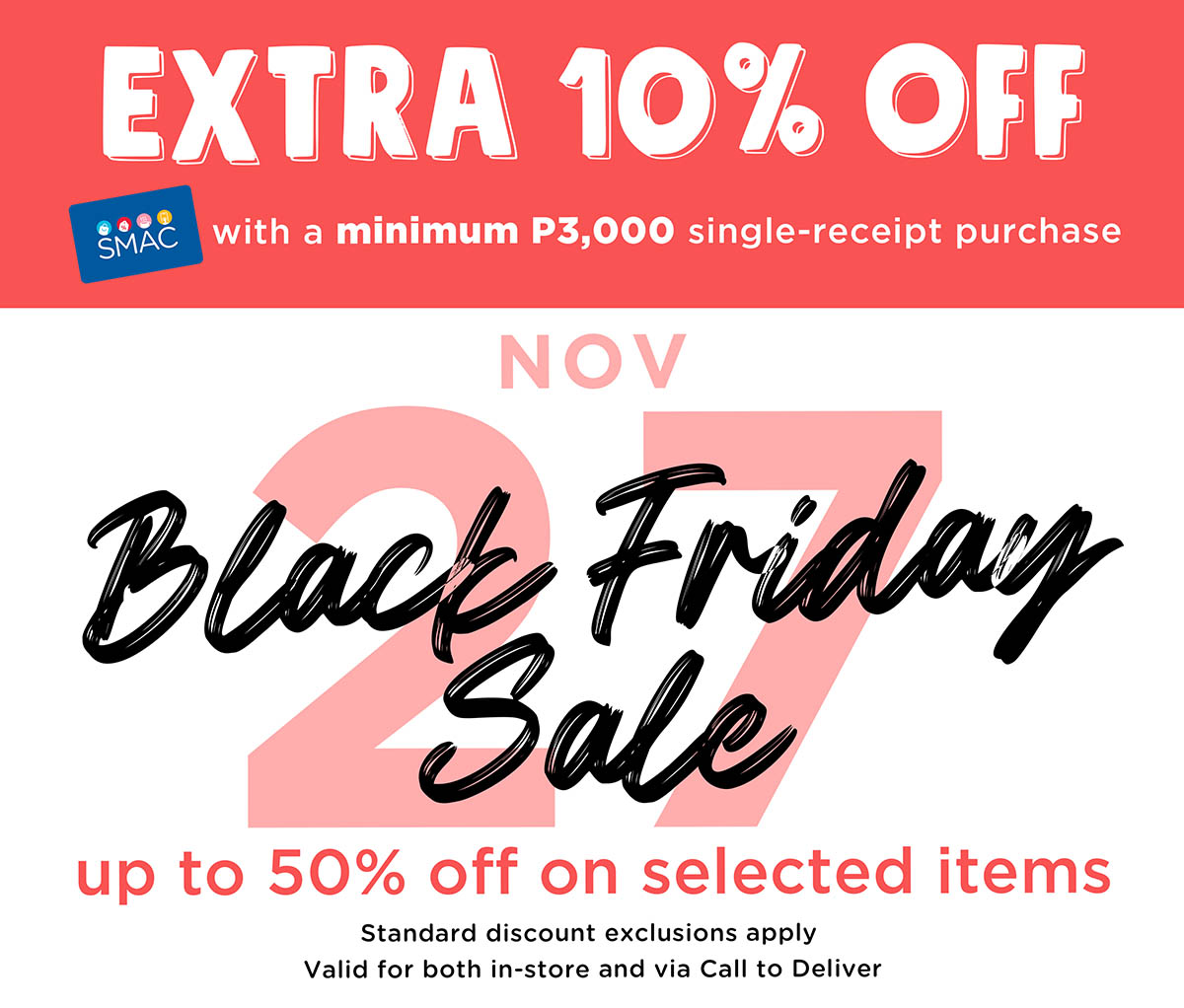 The SM Store Iloilo Black Friday and 3 Day Sale
