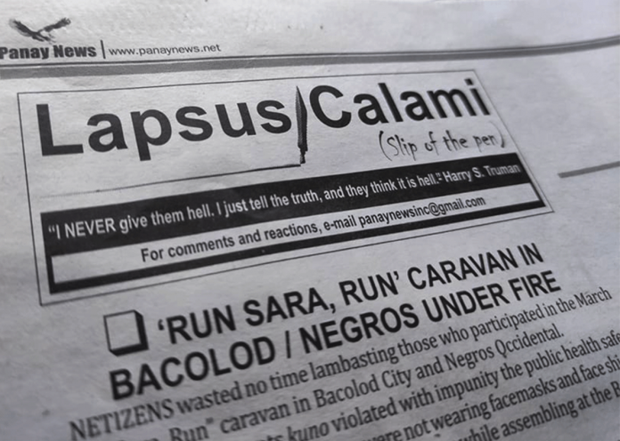 DID YOU KNOW? ‘Lapsus Calami’