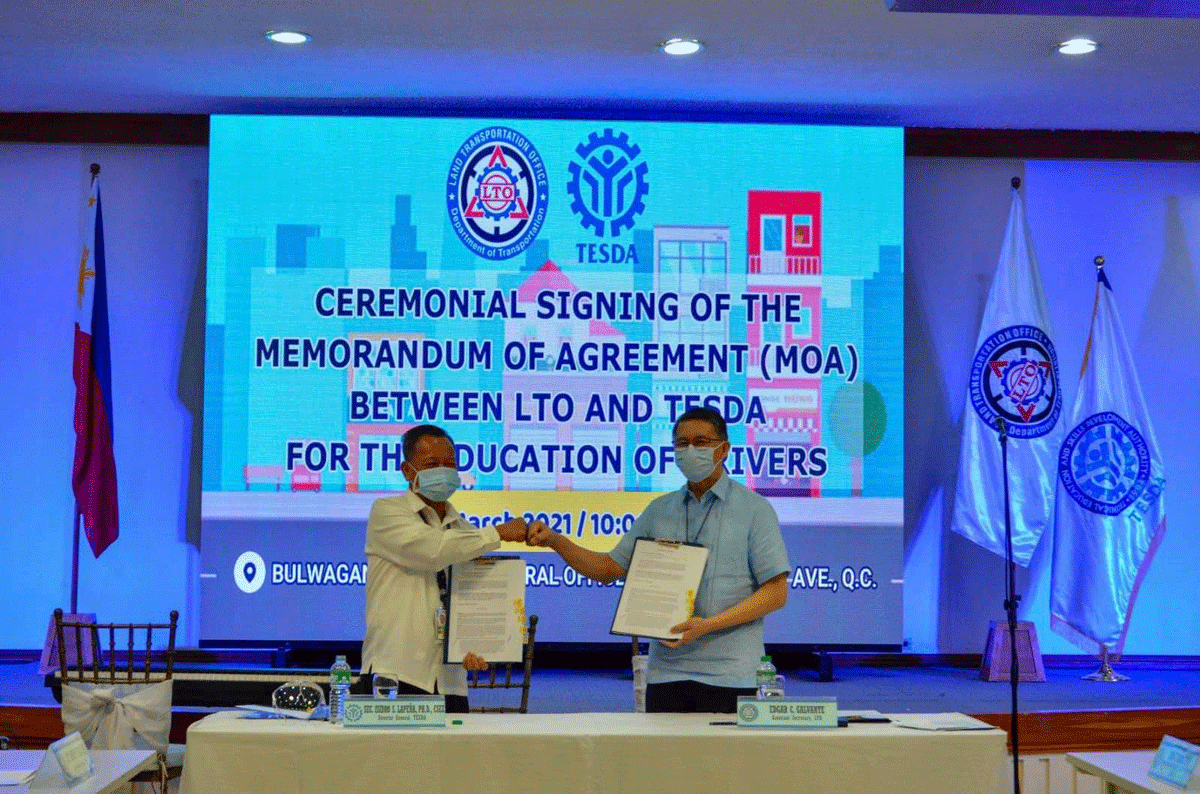 LTO, TESDA sign MOA to offer free driving courses