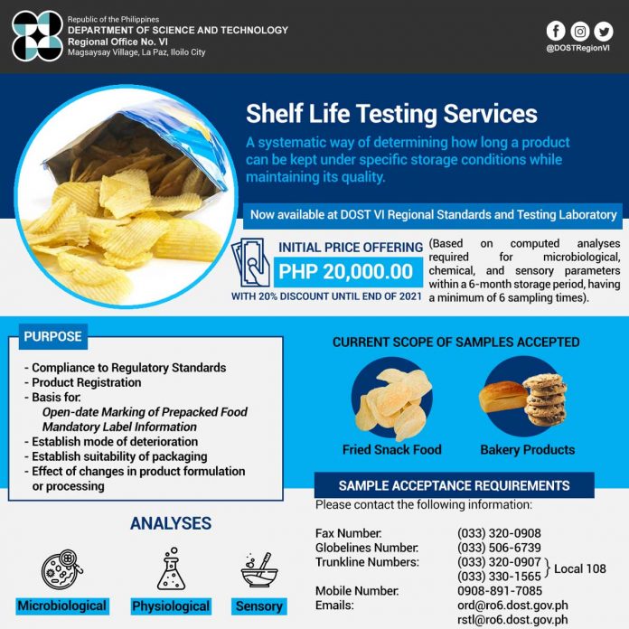 DOST-6 lab determines shelf life of food products in new testing services