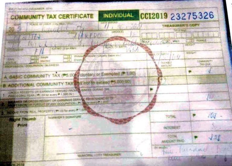 ALBEE PAID P525 FOR CEDULA; Bacolod transfer opposed