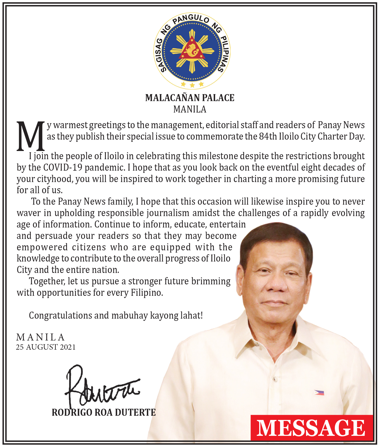 Message from the President