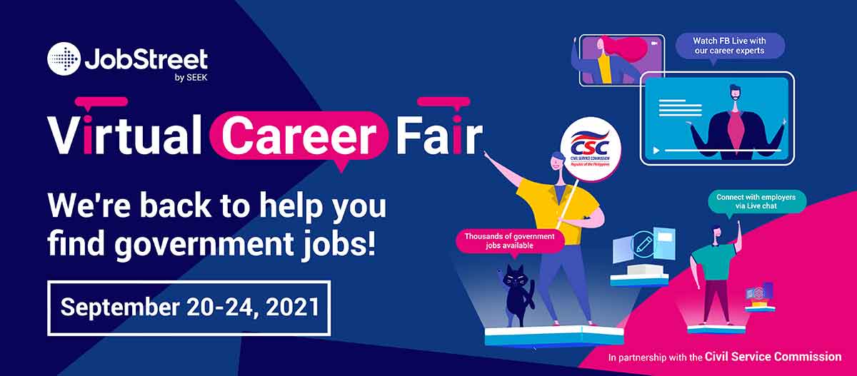 Get hired at JobStreet’s 5-day Virtual Career Fair with CSC, offering ...