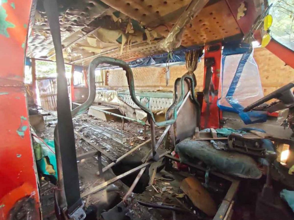 Passenger jeep damaged in blast