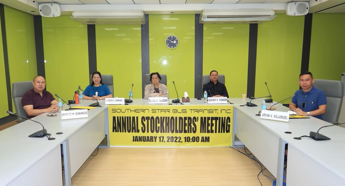 OLIVIA YANSON LEADS SOUTHERN STAR BUS ANNUAL STOCKHOLDERS' MEETING
