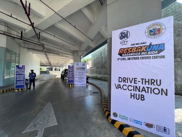 Iloilo City's 1st Drive-Thru Vaccination opens at SM Strata