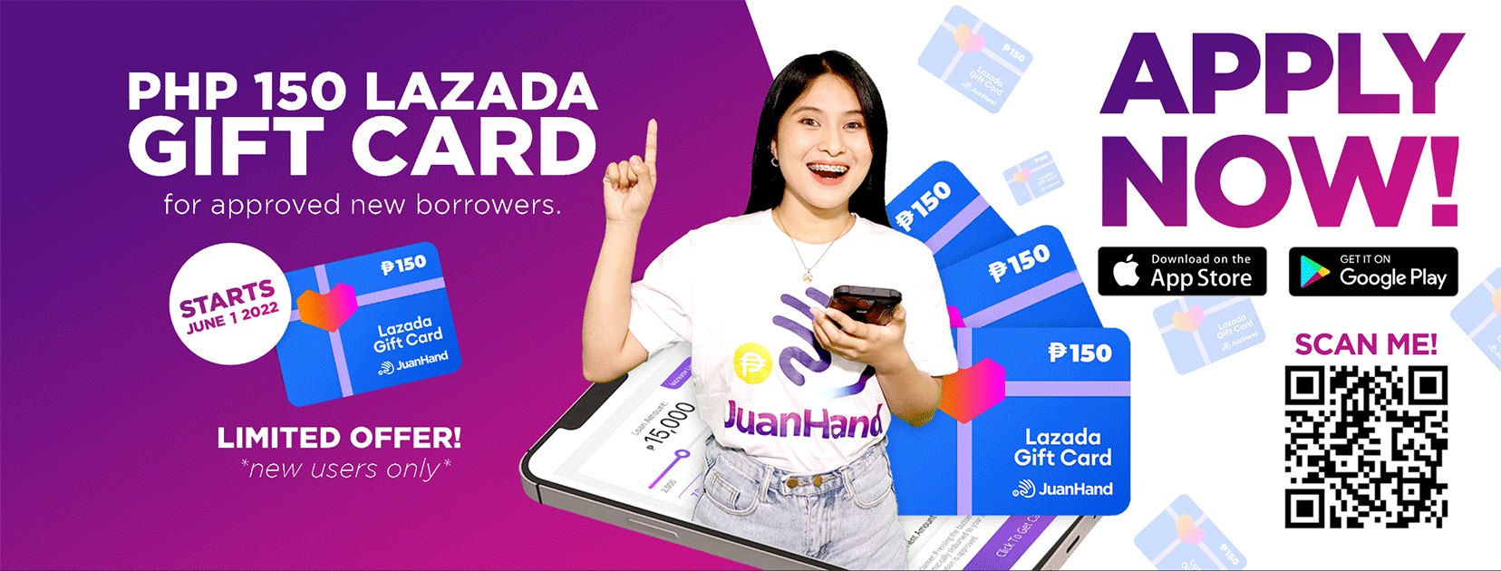 Need money? Loan at Juanhand and get P150 Lazada GC
