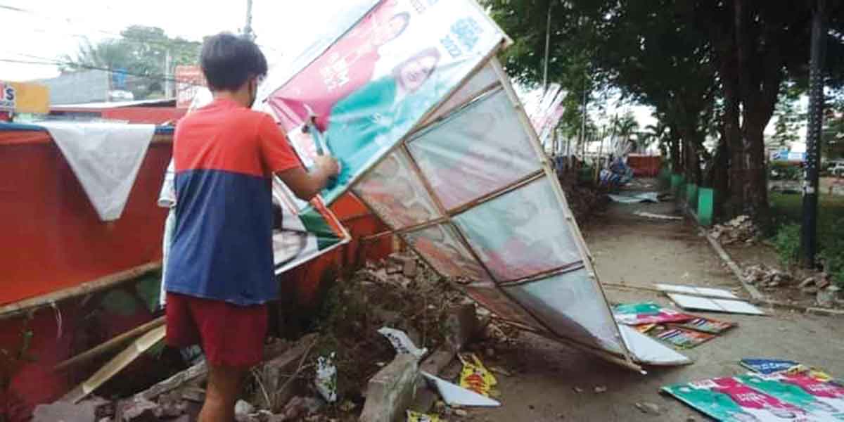 Removal of campaign posters starts