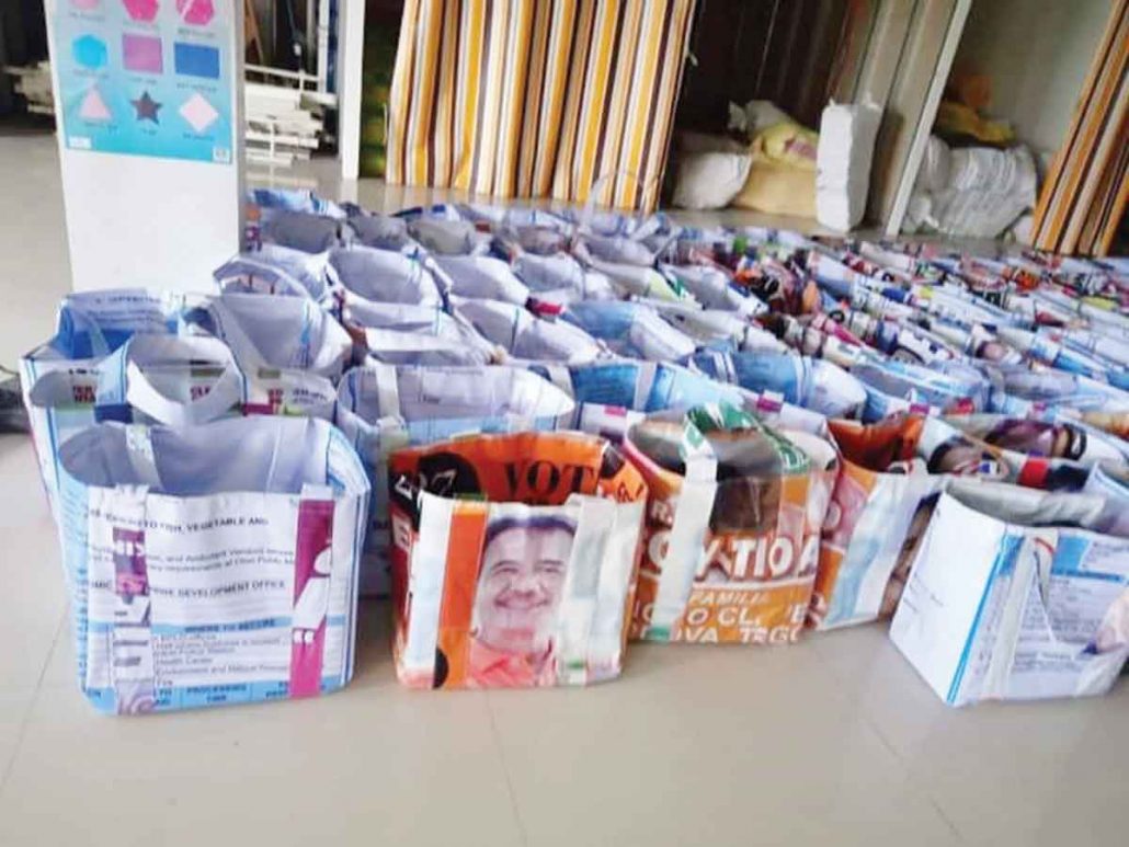 ‘Upcycled’ campaign materials transform into eco-friendly bags