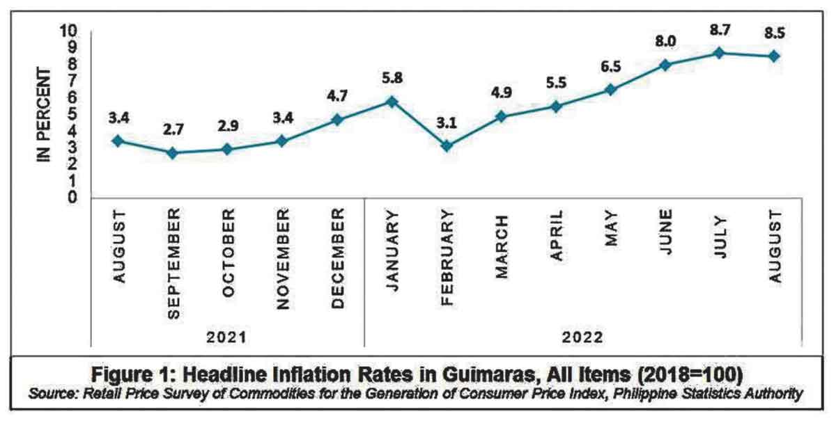 Guimaras inflation slows down to 8.5% after 5-month surge