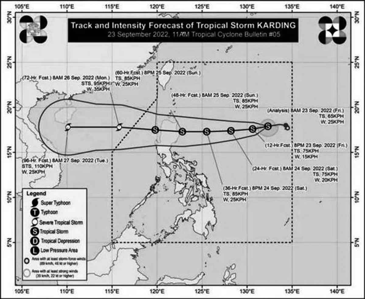 ‘Karding’ seen to make landfall this weekend