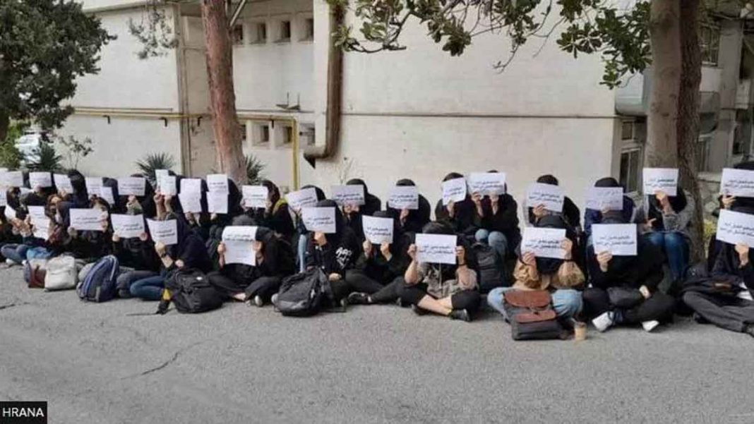 Iran university students stage sit-down strikes