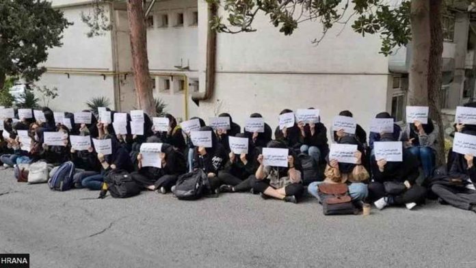 Iran university students stage sit-down strikes