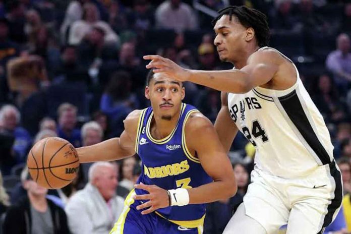 Warriors wallops Spurs behind Poole’s 36 points