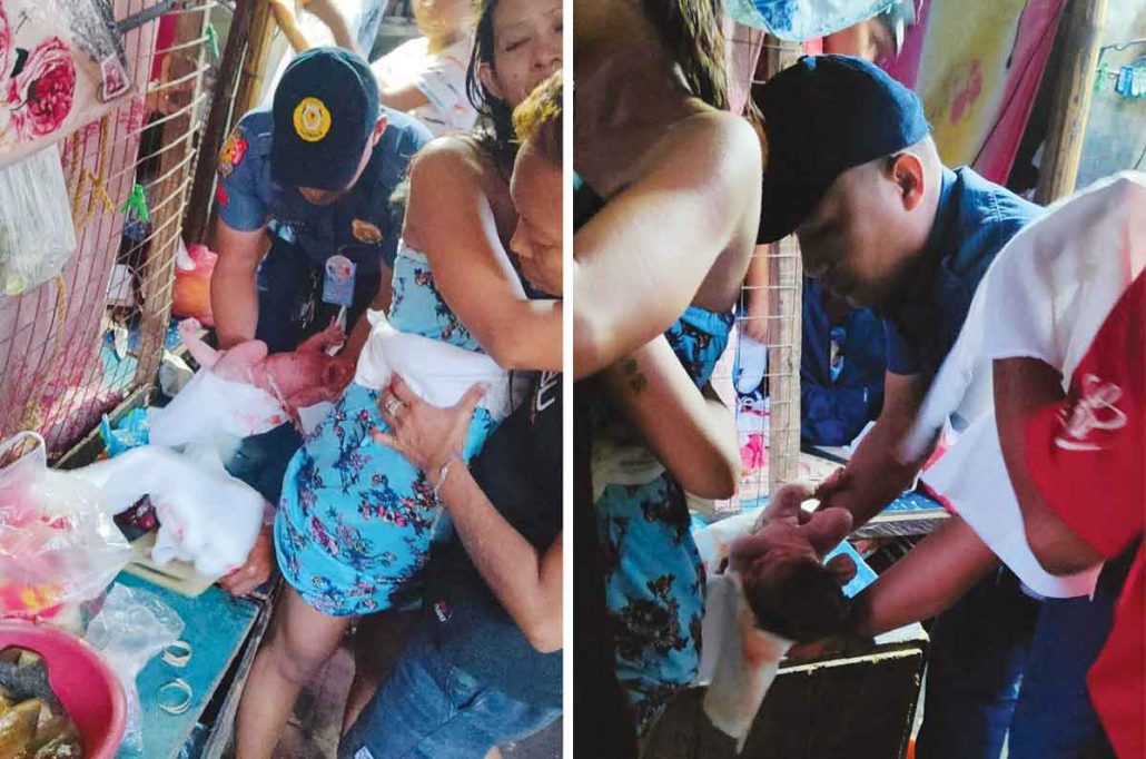Dinagyang cops help woman give birth