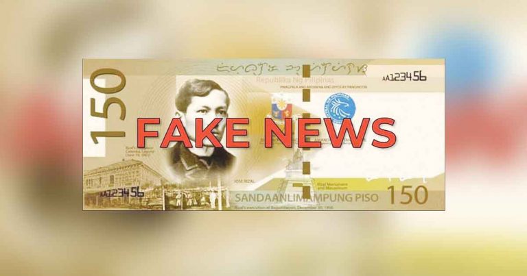 BSP warns public vs fake P150 bill design