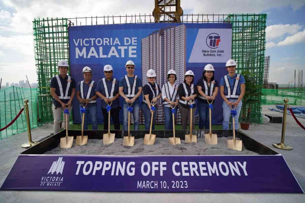 NEW SAN JOSE BUILDERS Holds Topping Off Ceremony for Victoria De Malate ...