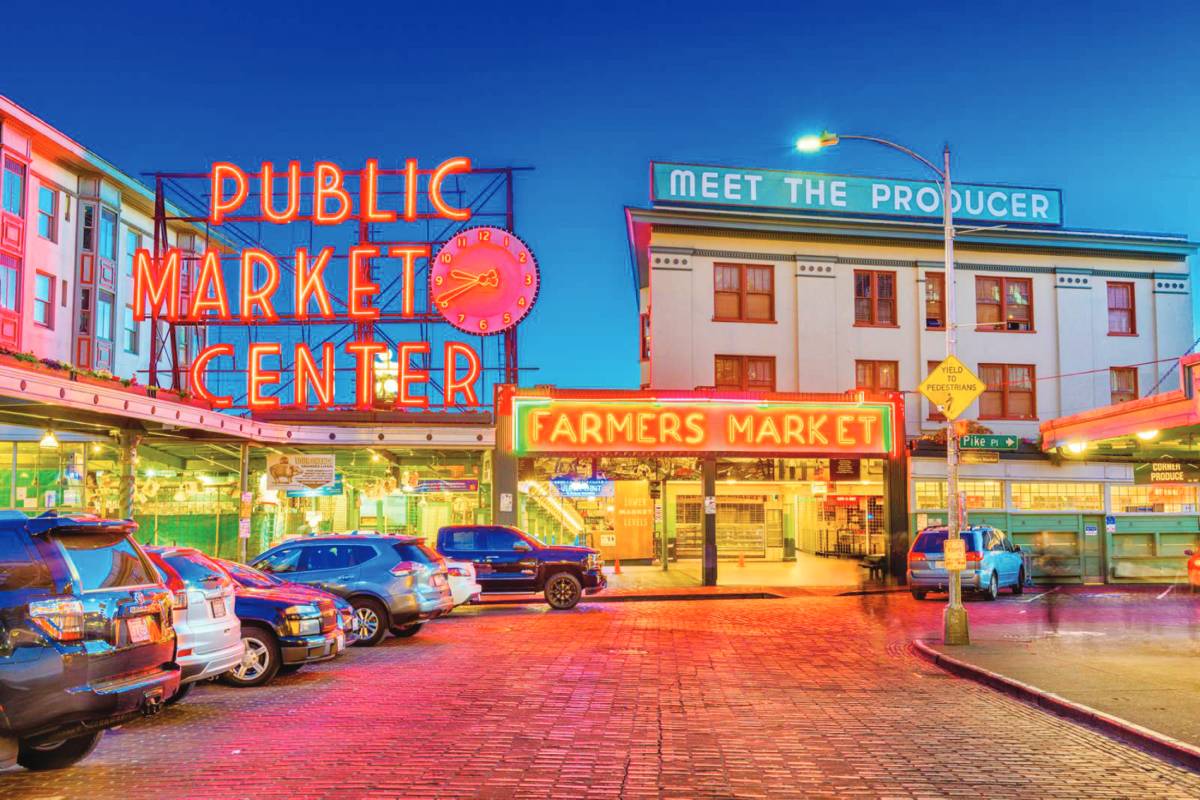 Adobo and what draws tourists to Pike Place Market everyday