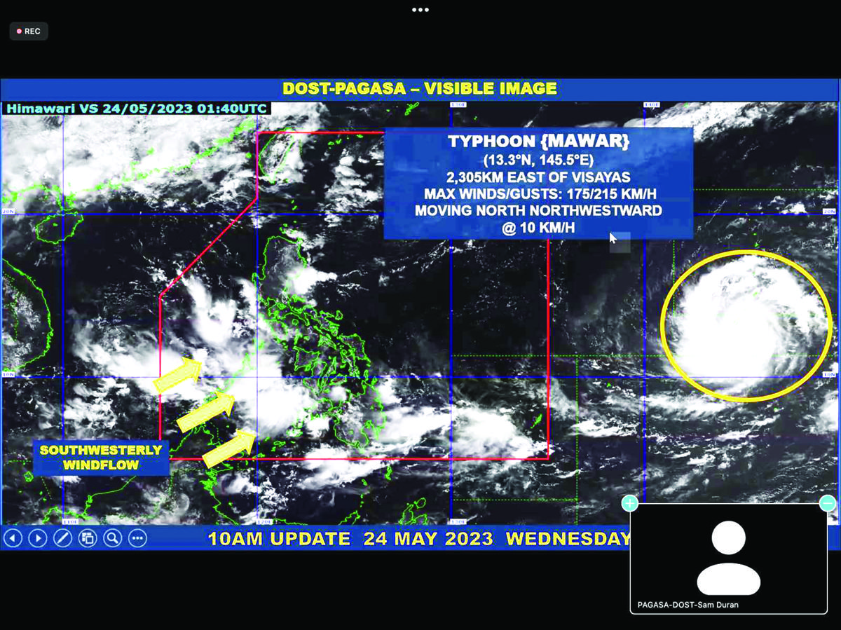 WV BRACES FOR 'MAWAR'