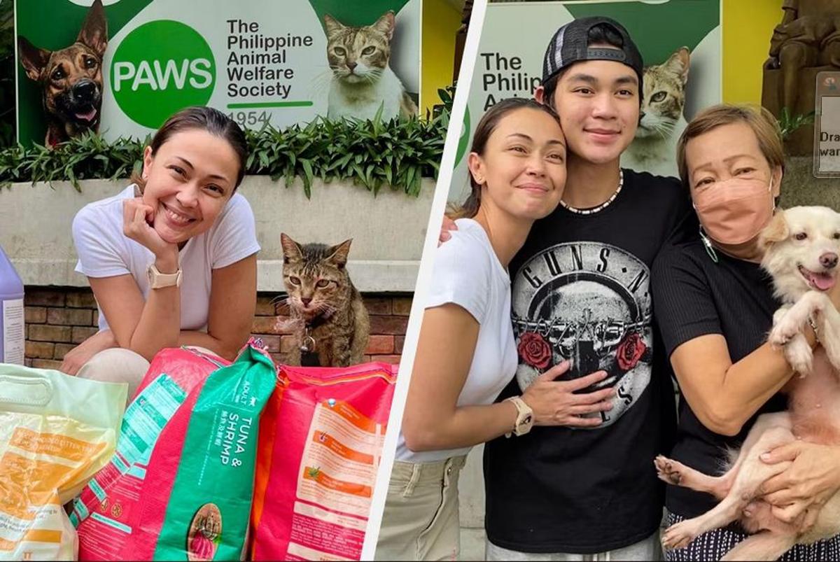 Jodi Sta. Maria donates food, equipment for rescued animals