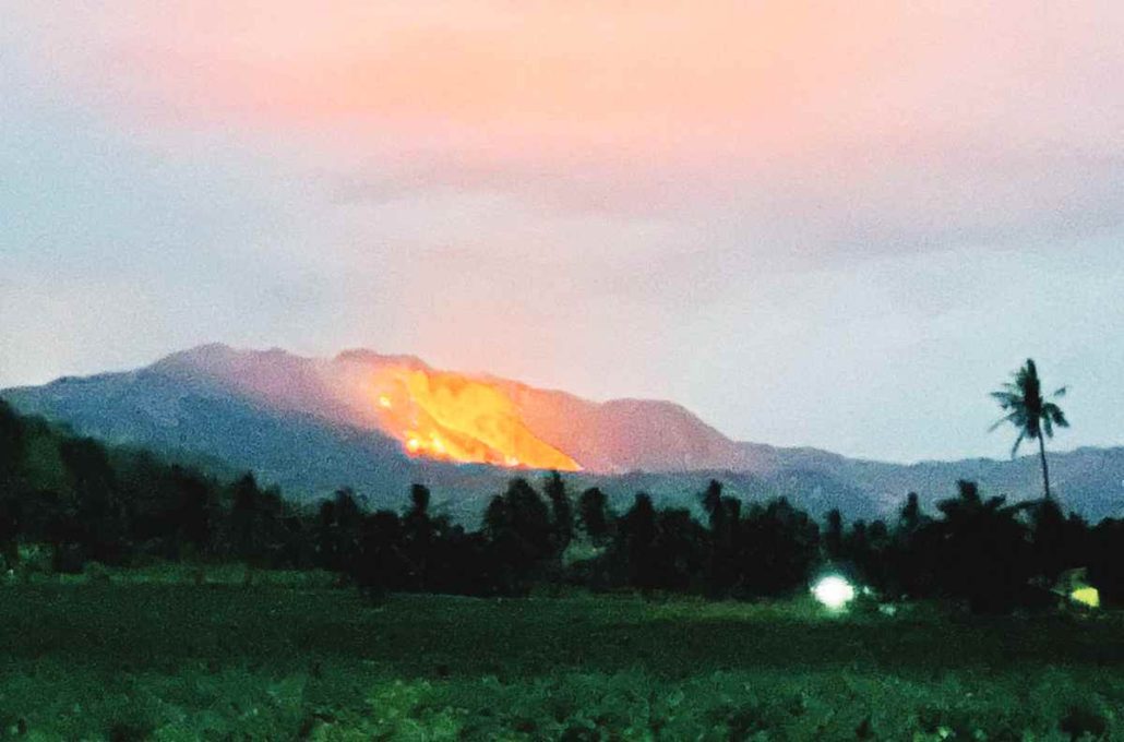 Forest fire breaks out in Miagao