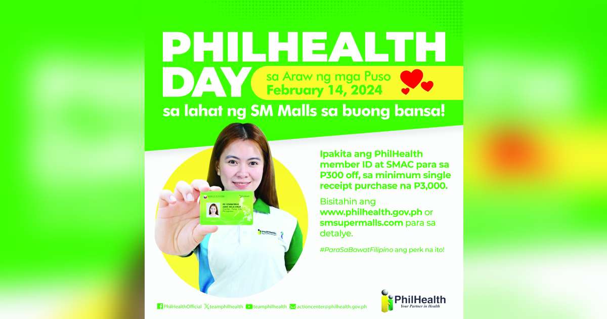 PhilHealth members get SM shopping discounts this Feb. 14
