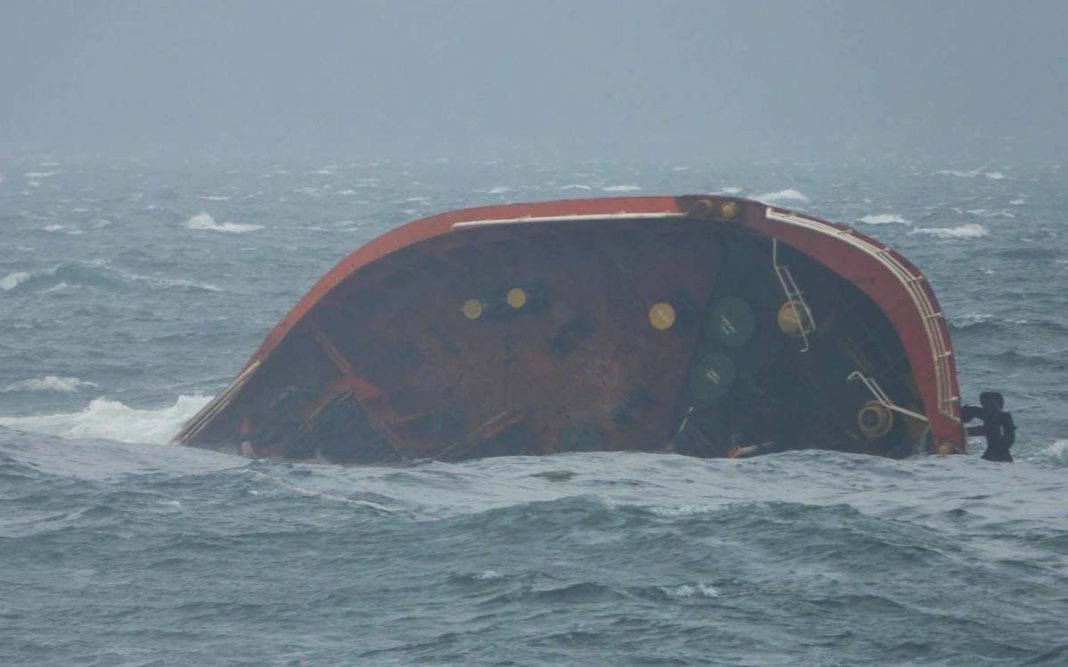 Tanker carrying industrial fuel capsizes, 1 missing