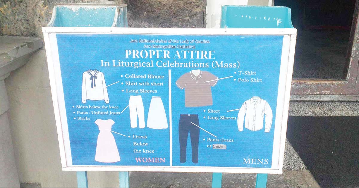 Jaro Cathedral bares dress code, urges churchgoers to have sense of ...
