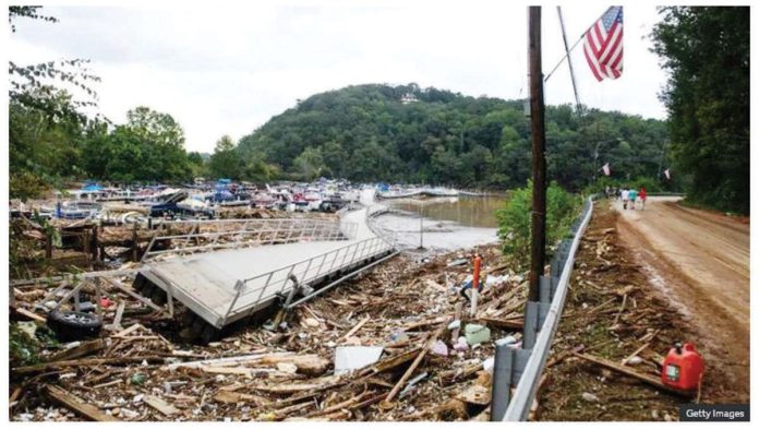 Nearly 100 still missing in N. Carolina after hurricane