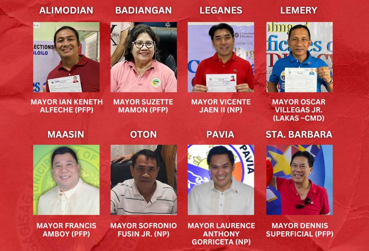 SURE WINNERS: 8 incumbent Iloilo mayors run unopposed for 2025 elections