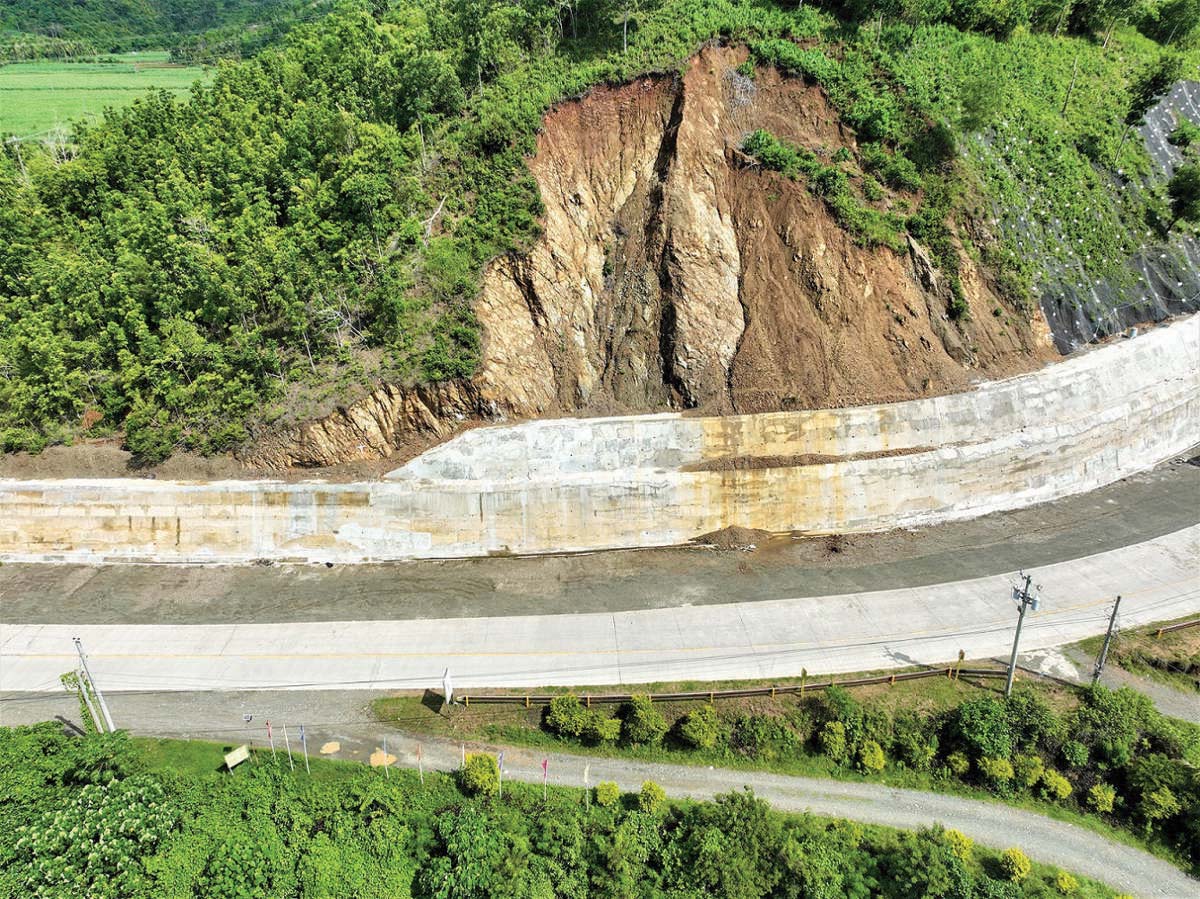 Road slope protection project ensures motorist safety in Cauayan