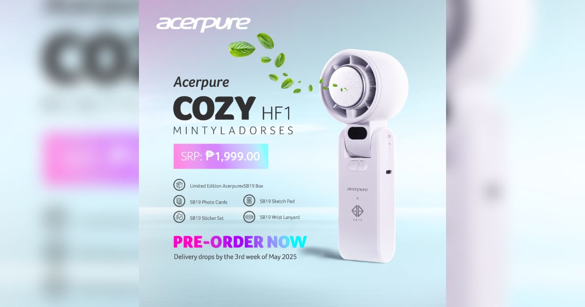 Acerpure drops first hand fan inspired by SB19’s MINTYLADORSES