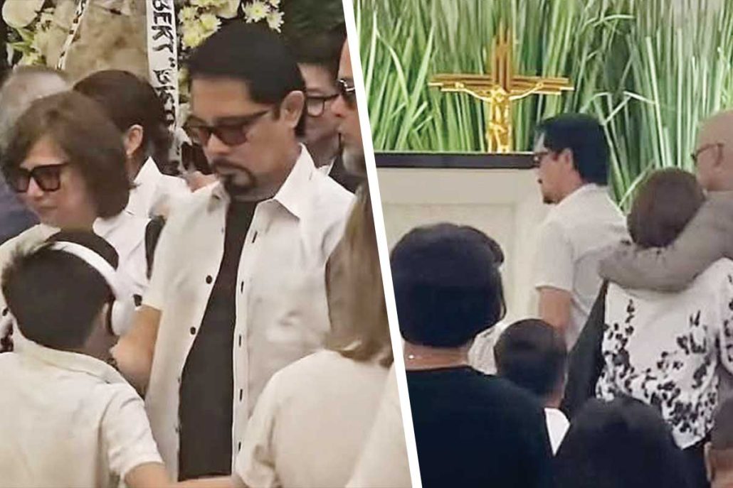 Nora Aunor’s ex-husband Christopher de Leon visits wake, comforts children