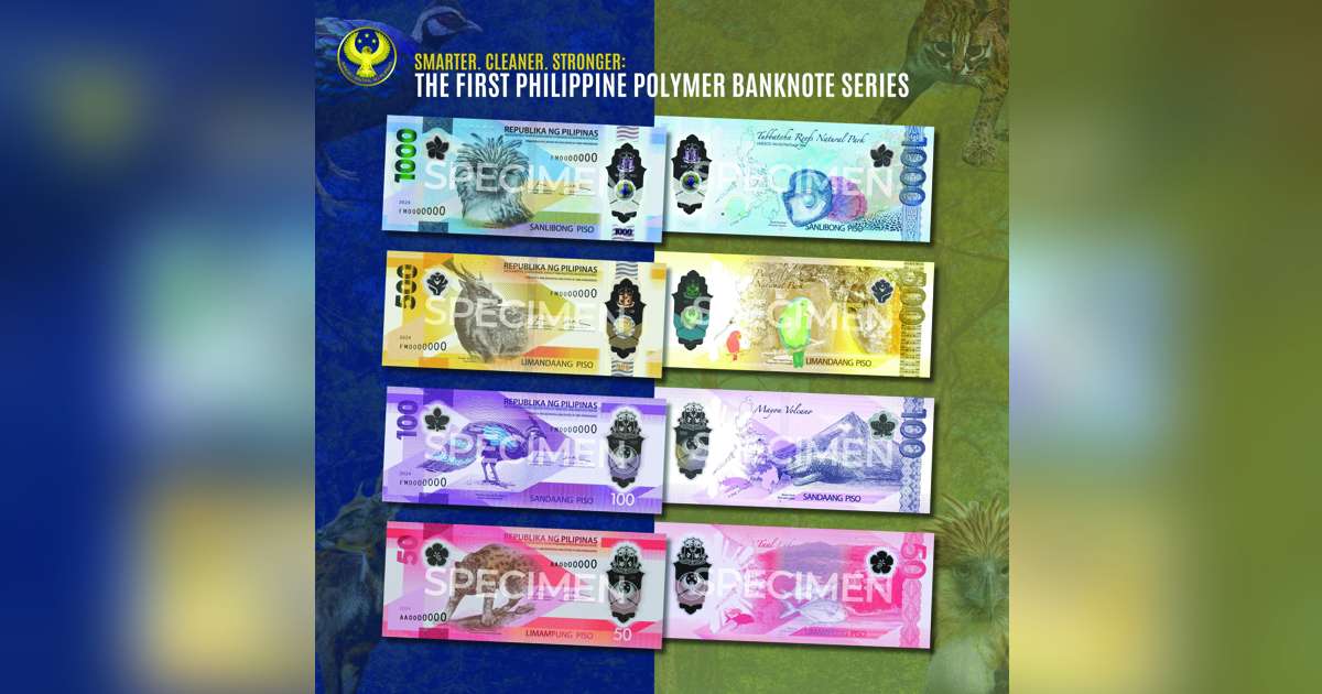 Philippine polymer bills win 'Best New Banknote Series'