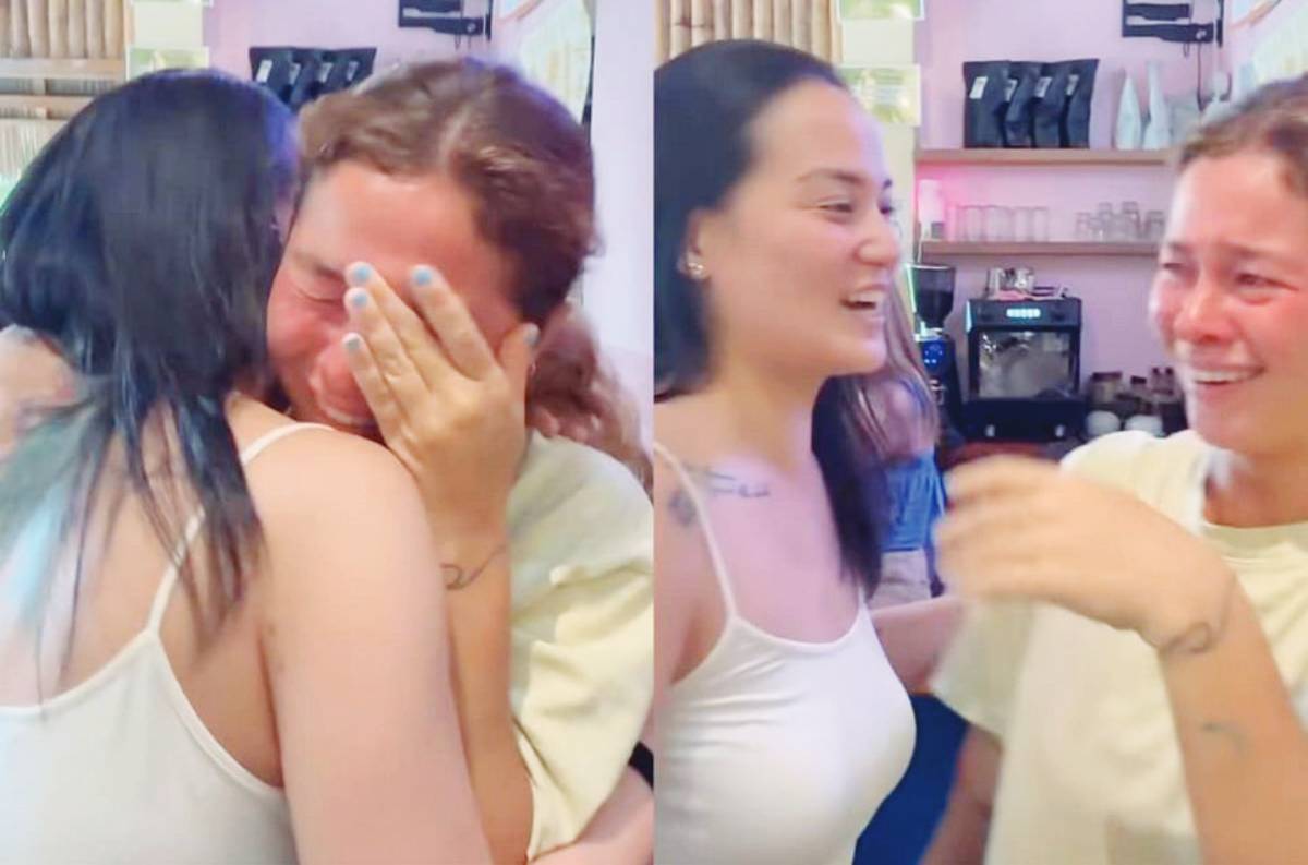 Andi Eigenmann in tears after sister Max’s surprise Siargao visit