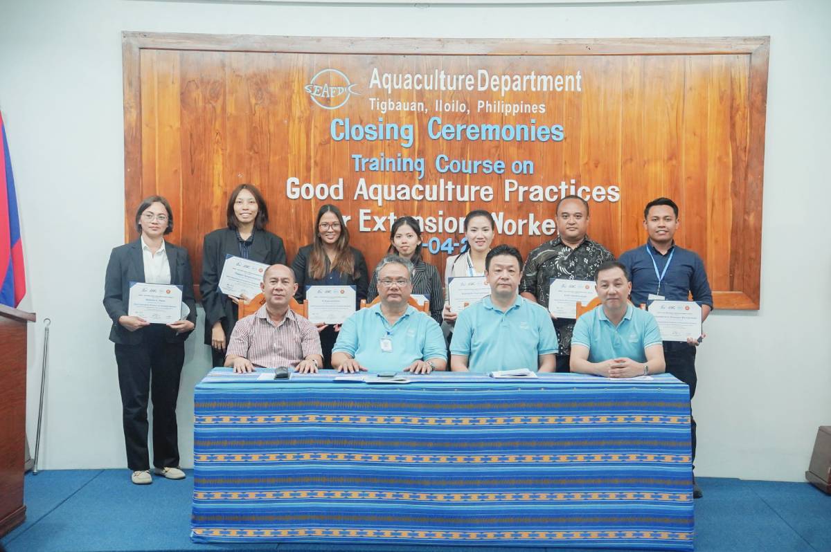 Extension workers from SEAFDEC member countries complete training on ...