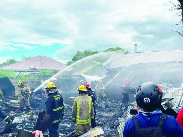 Firecrackers trigger afternoon fire in Arevalo; 3 houses hit